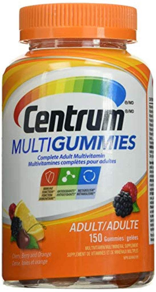 Centrum® MultiGummies Adult (150 Count, Cherry, Berry, Orange Flavor ...