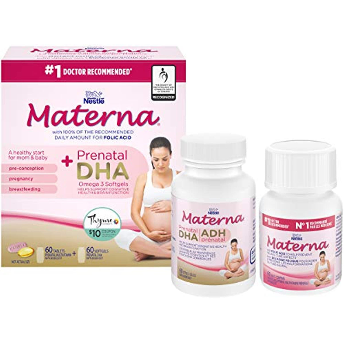 Materna Materna + Dha Prenatal Supplement, Combo-Pack (60 Tablets + 60 ...